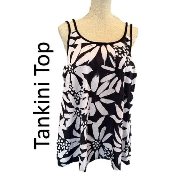 Swim | Convertible Straps Daisy Tankini Top Nwot | Poshmark